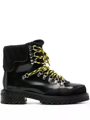 Off-white Lace Up Boots For Men