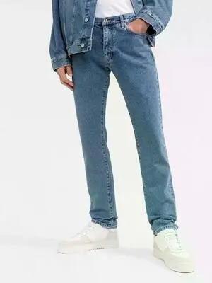 Off-White Logo-print Straight-leg Jeans