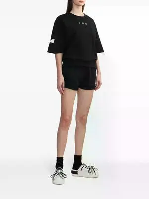 IRO PARIS Organic Cotton Mini Shorts With Embroidered Logo