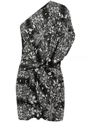 IRO PARIS Alixen One-shoulder Printed Minidress