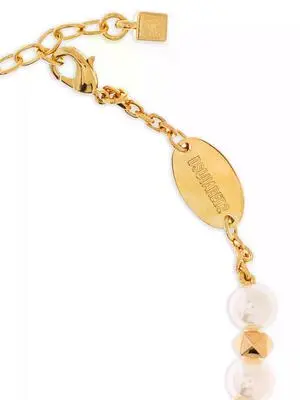 Dsquared2 Faux-pearl And Stud Embellished Chain Bracelet