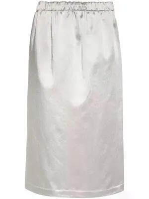 Fabiana Filippi Duchesse Satin Skirt - Silver