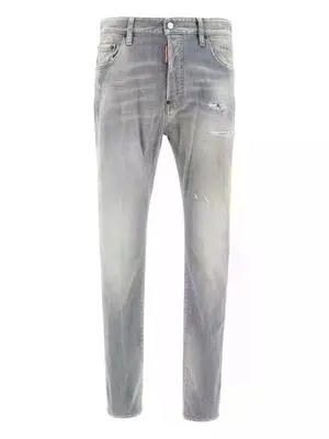 Dsquared2 Distressed Straight Leg Jeans - Grey