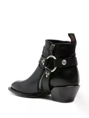 SONORA Dulce Belt Leather Ankle Boots