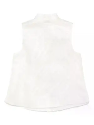 Shiatzy Chen Mandarin-collar Jacquard Vest - White