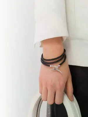 SHAUN LEANE Quill Wrap Bracelet In Sterling And Leather - Silver