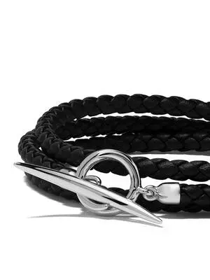 SHAUN LEANE Quill Wrap Bracelet In Sterling And Leather - Silver