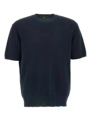 FILIPPO DE LAURENTIIS Crew-neck Ribbed T-shirt - Blue