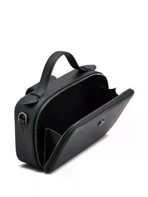 TOD'S T-plaque Leather Camera Bag - Black