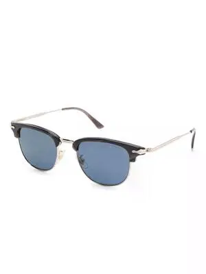 Montblanc Rectangle Frame Sunglasses With -tone Accents - Gold