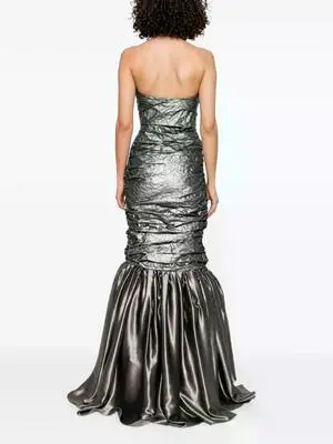 ALMAZ Strapless Mermaid Gown With Tiered Skirt
