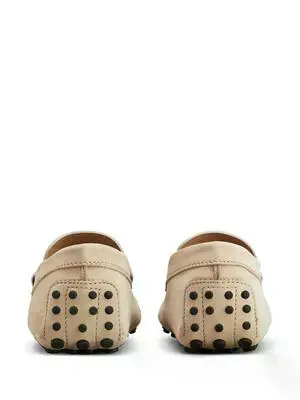 TOD'S Logo-debossed Nubuck Leather Loafers