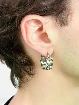 MAISON MARGIELA Sterling Chain-link Hoop Earrings