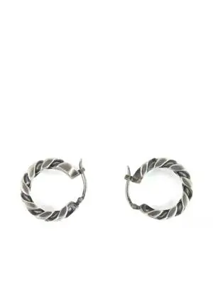 MAISON MARGIELA Sterling Chain-link Hoop Earrings