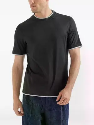 Brunello Cucinelli Contrasting-trim Jersey T-shirt