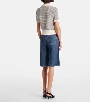 FRAME Striped Cotton Polo Shirt