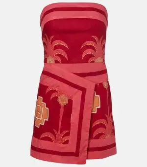 Johanna Ortiz Printed Cotton Mini Dress - Multicoloured