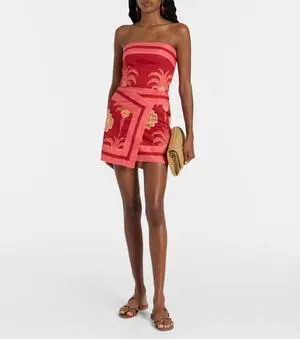 Johanna Ortiz Printed Cotton Mini Dress