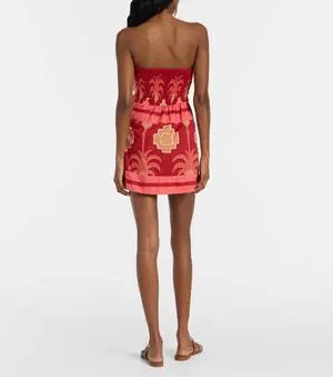 Johanna Ortiz Printed Cotton Mini Dress