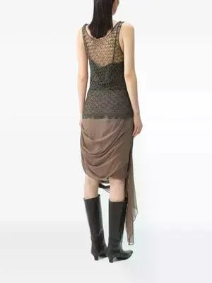 JNBY Sleeveless Knitted Vest With Internal Slip Tank - Grey