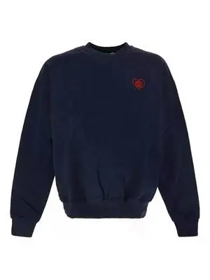 FAMILY FIRST Embroidered Cotton Sweatshirt - Blue