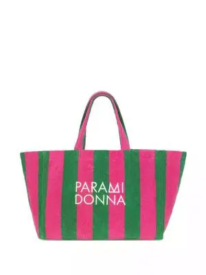 PARAMIDONNA Striped Tote Bag - Pink