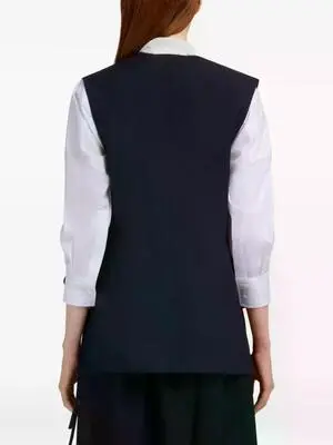Marni Sleeveless Tailored Vest - Blue