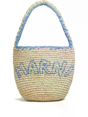 Marni Crochet-embroidered Shoulder Bag - Neutrals