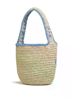Marni Crochet-embroidered Shoulder Bag - Neutrals
