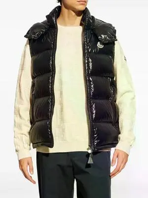 Moncler Bormes High-shine Padded Gilet - Black