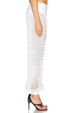 Alaïa Balloon Pants In White Open Knit