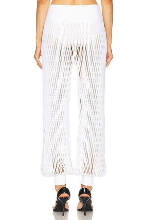Alaïa Balloon Pants In White Open Knit