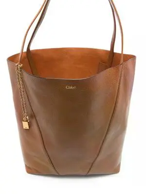 Chloé Large Spin Tote Bag - Brown