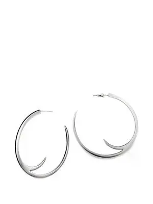 SHAUN LEANE Sterling Silver Cat Claw Statement Hoop Earrings