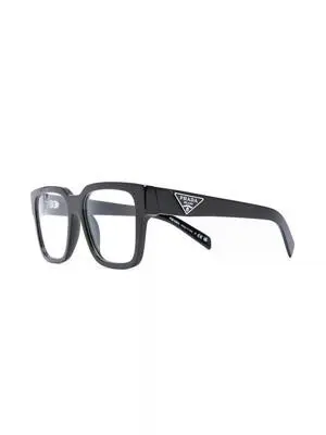 Prada Triangle-logo Plaque Square-frame Glasses