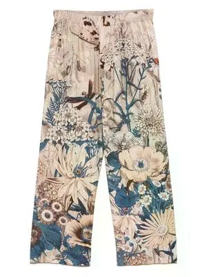 Biyan Cotton Printed Trousers - Neutrals