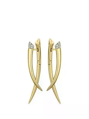 SHAUN LEANE Shaun Leane Sabre Diamond Crossover Earrings