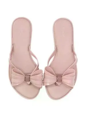 Melissa Slim V Bow-embellished Flip Flops