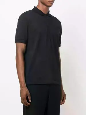 Giorgio Armani Logo-embroidered Polo Shirt - Blue