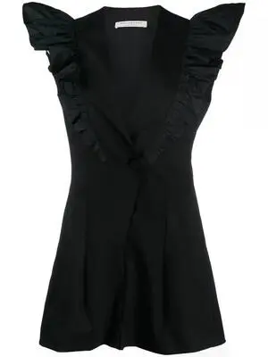Philosophy Di Lorenzo Serafini Virgin Wool Ruffle Sleeve Romper
