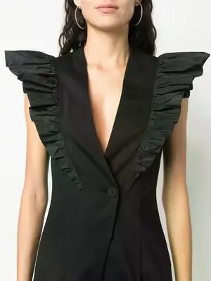 Philosophy Di Lorenzo Serafini Virgin Wool Ruffle Sleeve Romper