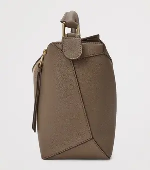 Loewe Medium Leather Puzzle Edge Top-handle Bag - Brown