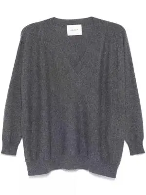 LISA YANG Kenny Cashmere V-neck Sweater - Grey