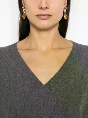 LISA YANG Kenny Cashmere V-neck Sweater - Grey