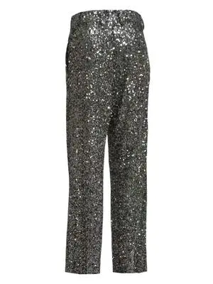 NINEMINUTES Sequin-embellished Straight Leg Trousers