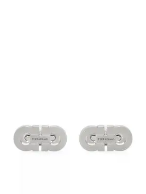 FERRAGAMO Double Gancini Cufflinks - Silver