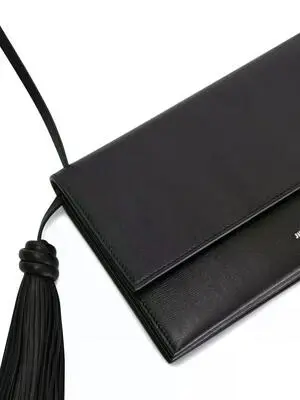 JIL SANDER Tassel Cross Body Bag - Black