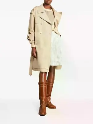 FAY Double-breasted Cotton Trench Coat