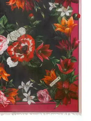 Dolce & Gabbana Floral-print Beach Towel - Red