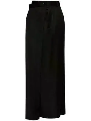 MAISON MARGIELA Satin Maxi Skirt With Front Button Fastening